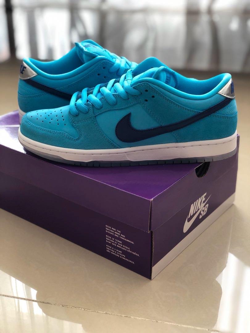 Nike SB Dunk Low Blue Furry, Men's Fashion, Footwear, Sneakers on Carousell