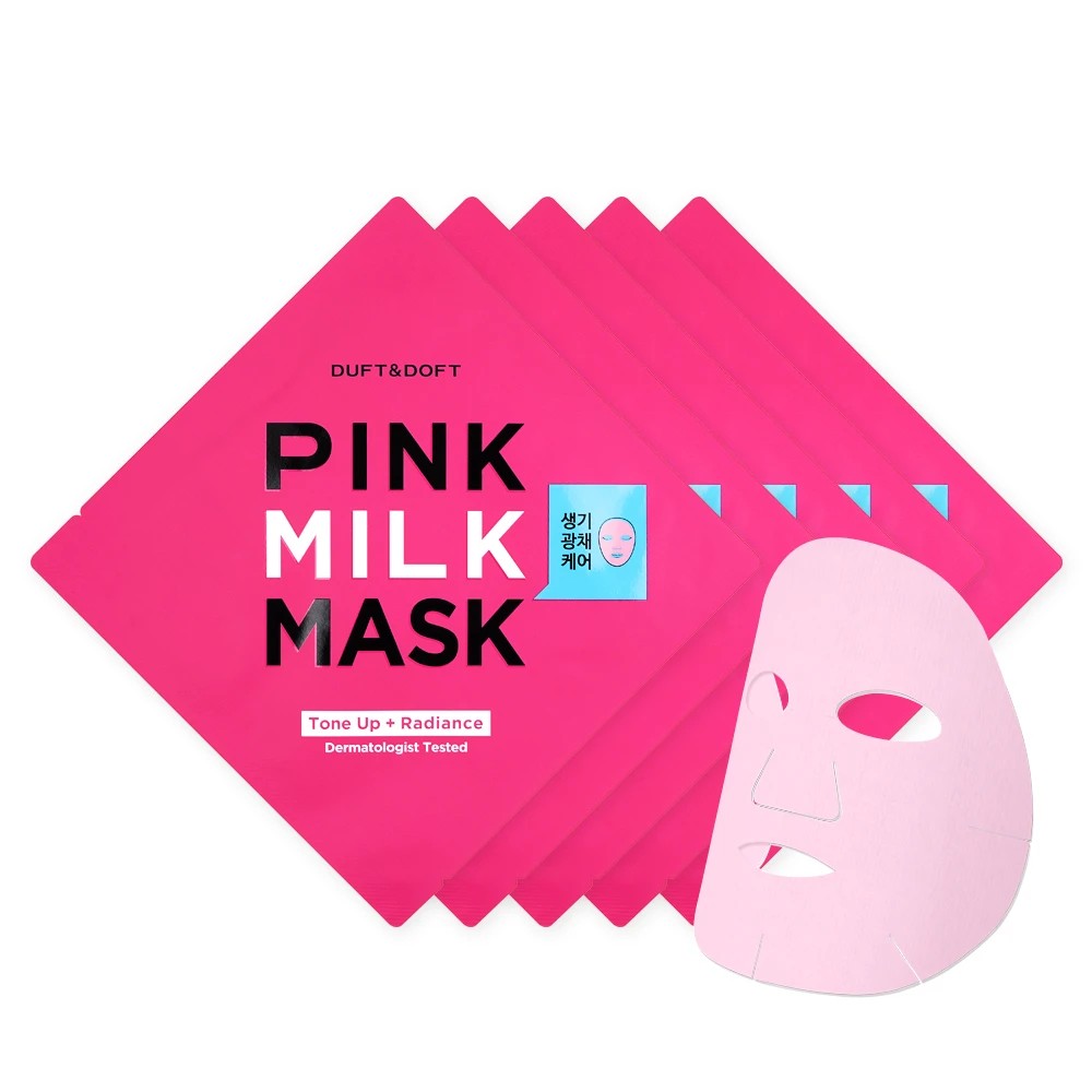Pink Milk Mask (Tone Up + Radiance) - 5 Masks, Beauty & Personal Care ...