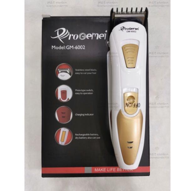 Today Shipment & Ready stock - PROGEMEI/GEEMY/GEMEI GM-6002 rechargeable Hair clipper, Beauty ...