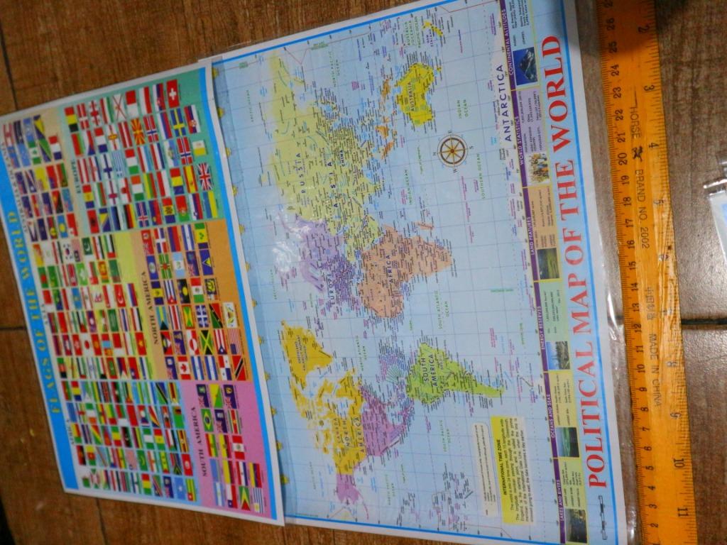 school supplies world maps & periodic table, Hobbies & Toys, Stationary ...