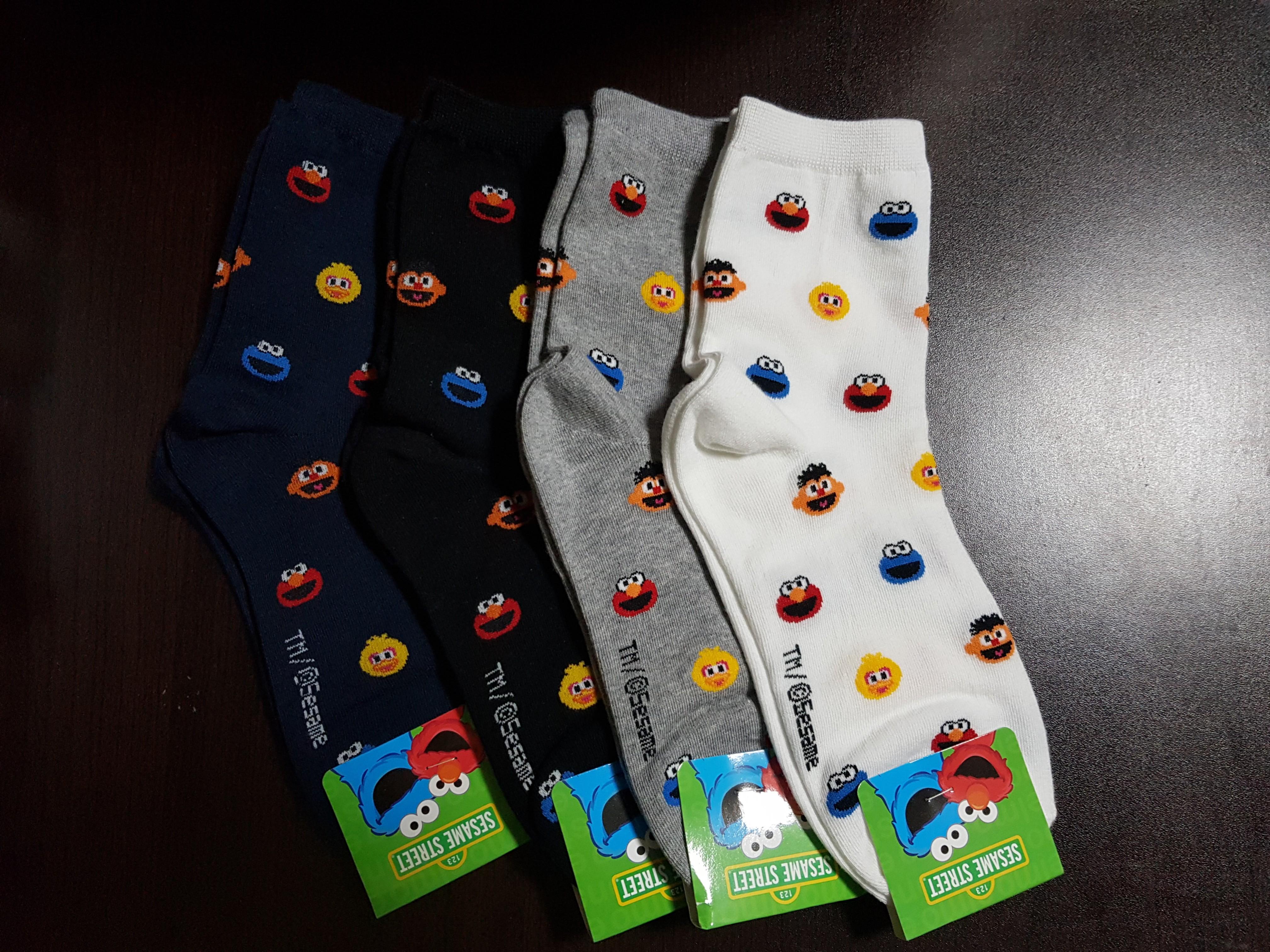 Sesame Street Long Sock Set, Women's Fashion, Footwear, Flipflops and ...