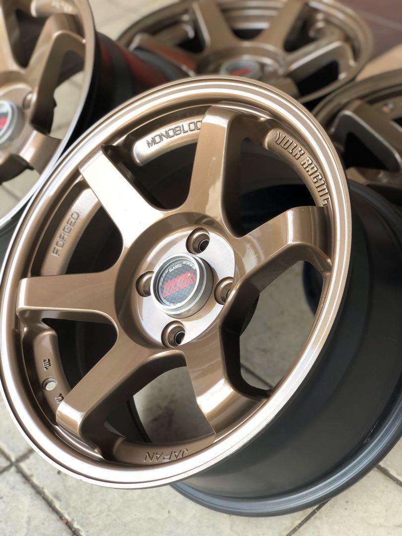 Sport Rim TE37 Concave 15x8jj Pcd100, Auto Accessories on Carousell