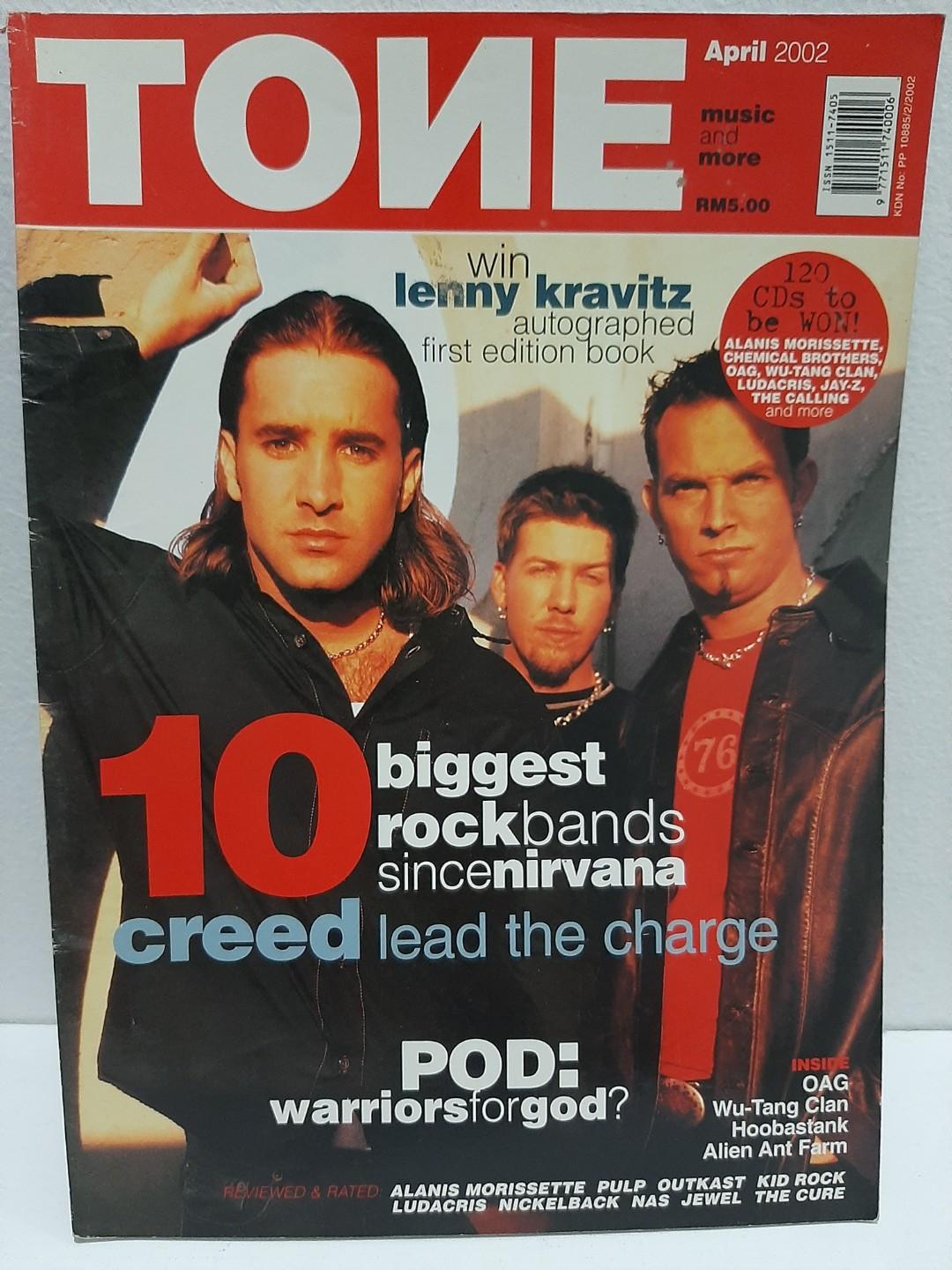 Tone magazine Creed cover, Hobbies & Toys, Books & Magazines, Magazines ...