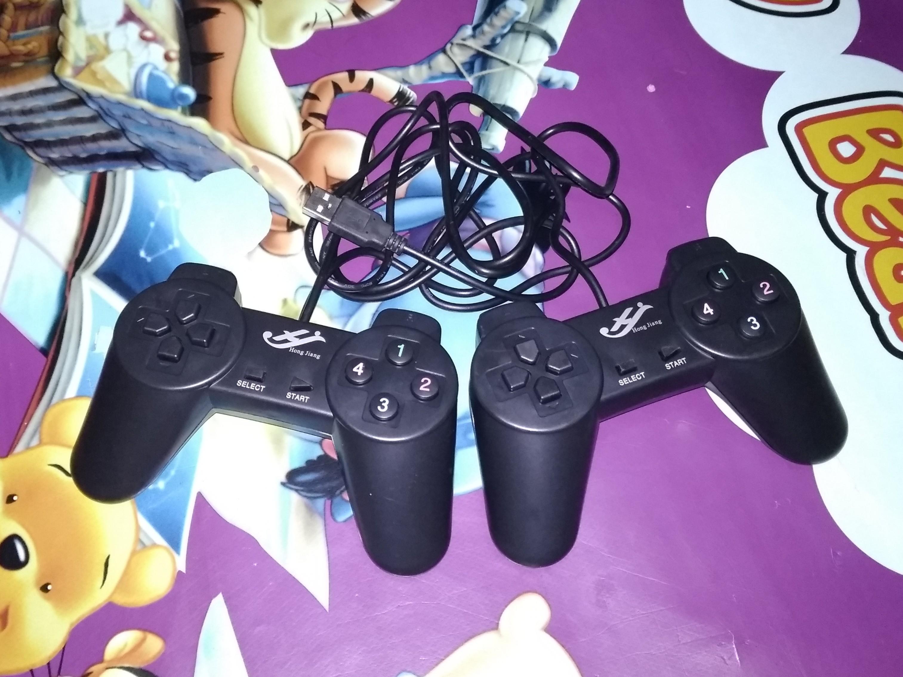 USB 2.0 Double Gamepad Joystick Controller, Video Gaming, Video Game ...