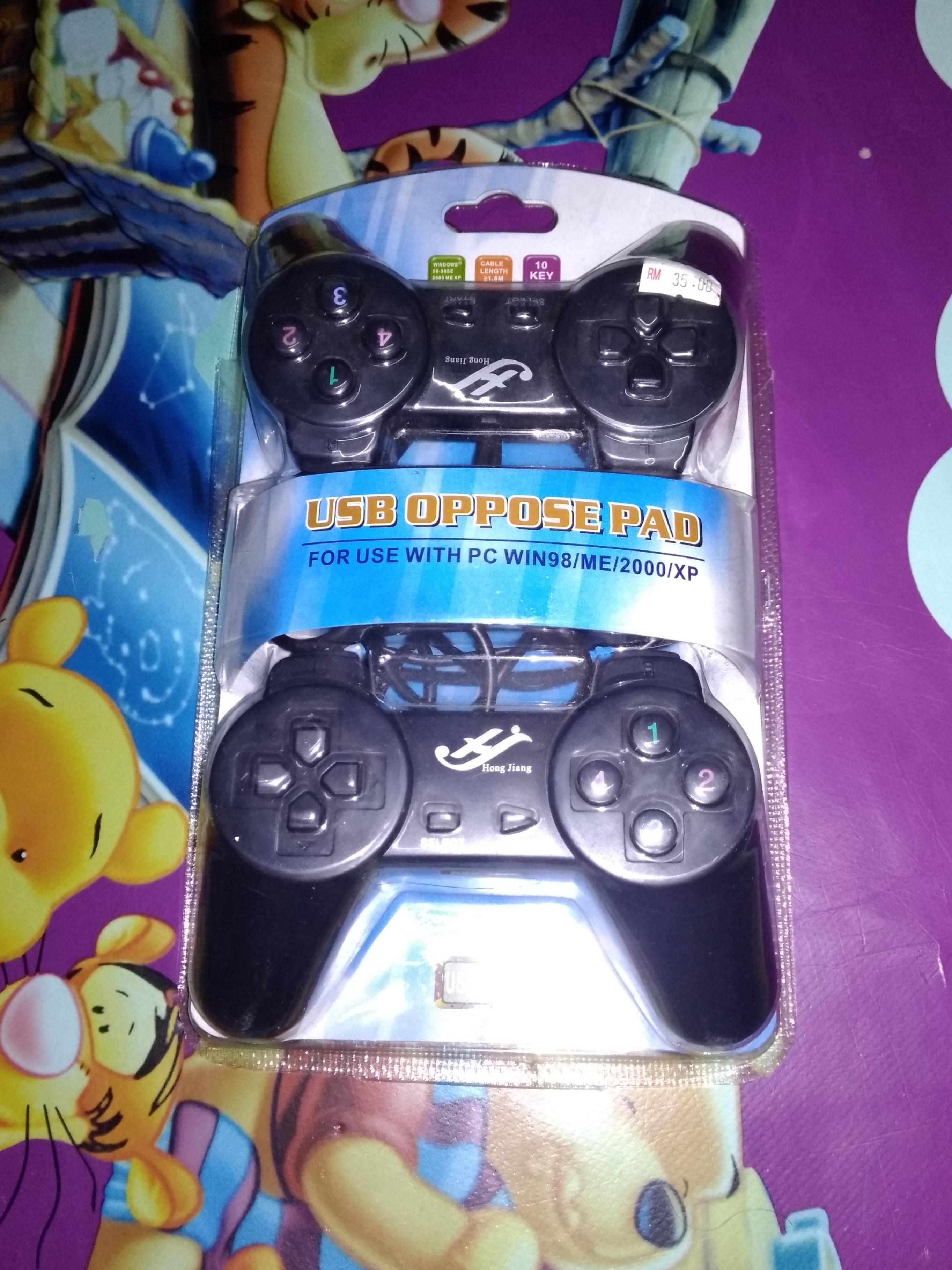 USB 2.0 Double Gamepad Joystick Controller, Video Gaming, Video Game ...