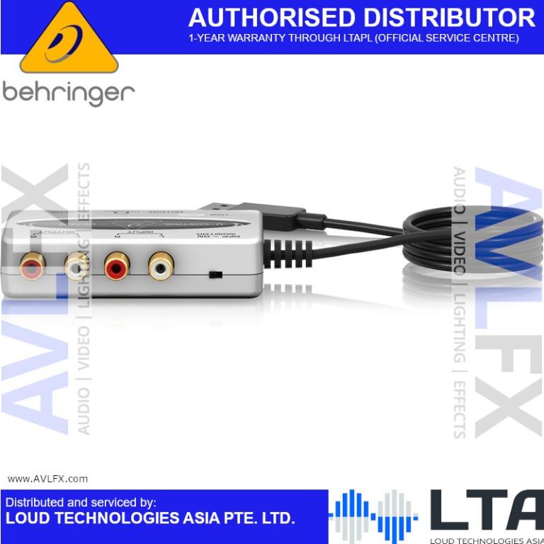 Behringer UCA202 Ultra-Low Latency 2 In/2 Out USB/Audio Interface with Digital Output, Music ...