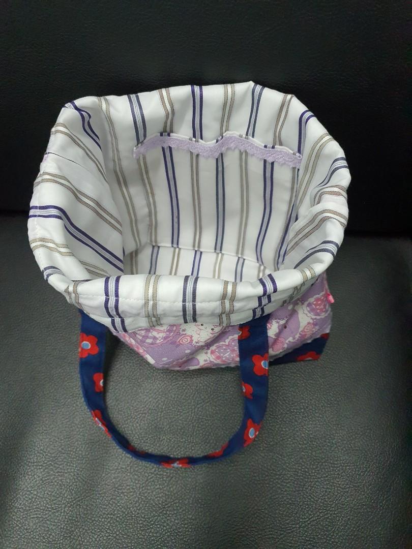 Drawstring bags. Hello Kitty material. Neat sewing. You will be ...