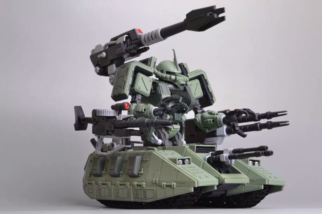 [Free Delivery] Motor King MG Zaku Tank Gundam Green Yellow 1/100 MS ...