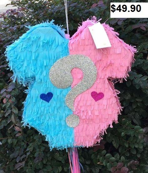 GENDER REVEAL PULL STRING PINATA, Hobbies & Toys, Memorabilia ...