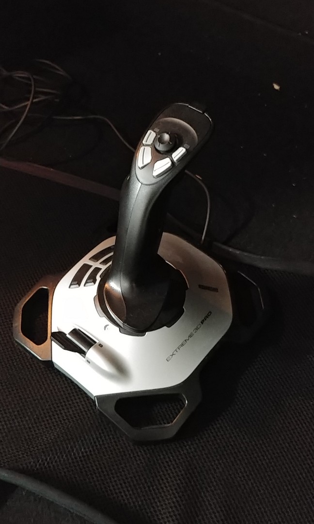 Logitech Extreme 3D flight simulator controller, 電子遊戲, 遊戲機配件, 手掣 ...