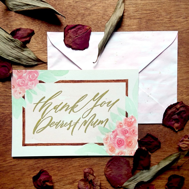 Bespoke Mother's Day Cards (Calligraphy Writing, Illustration Drawing ...