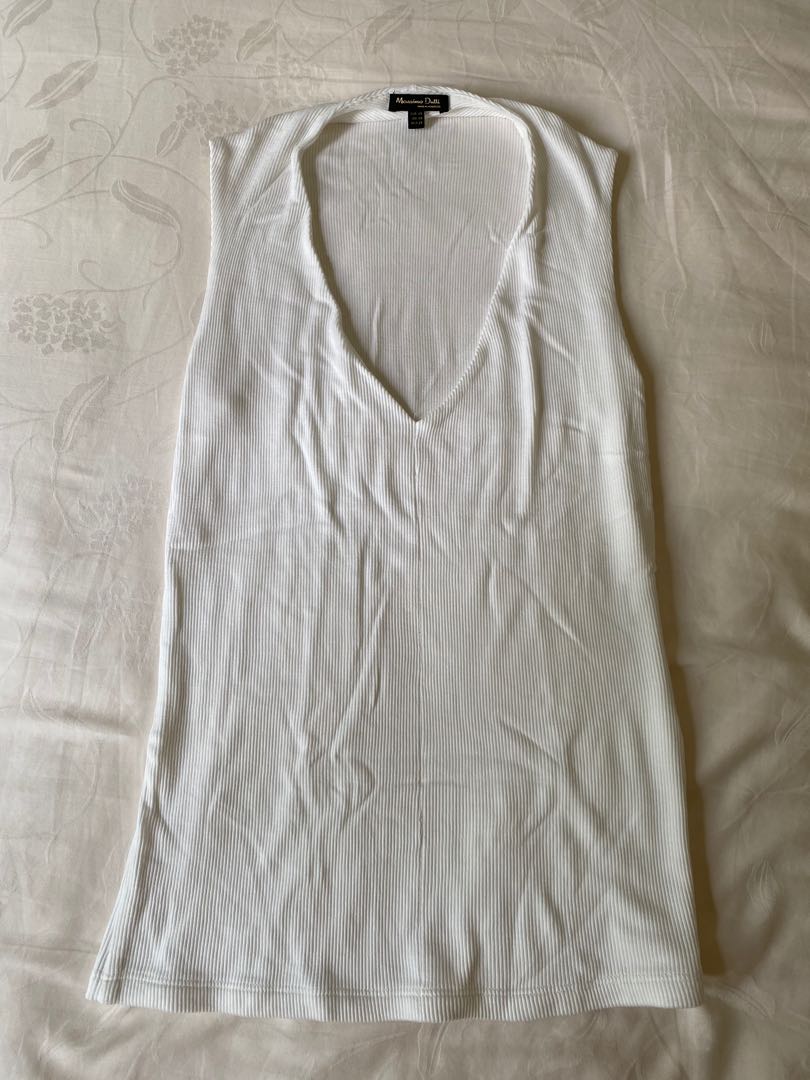 Massimo Dutti White top, Women's Fashion, Tops, Blouses on Carousell