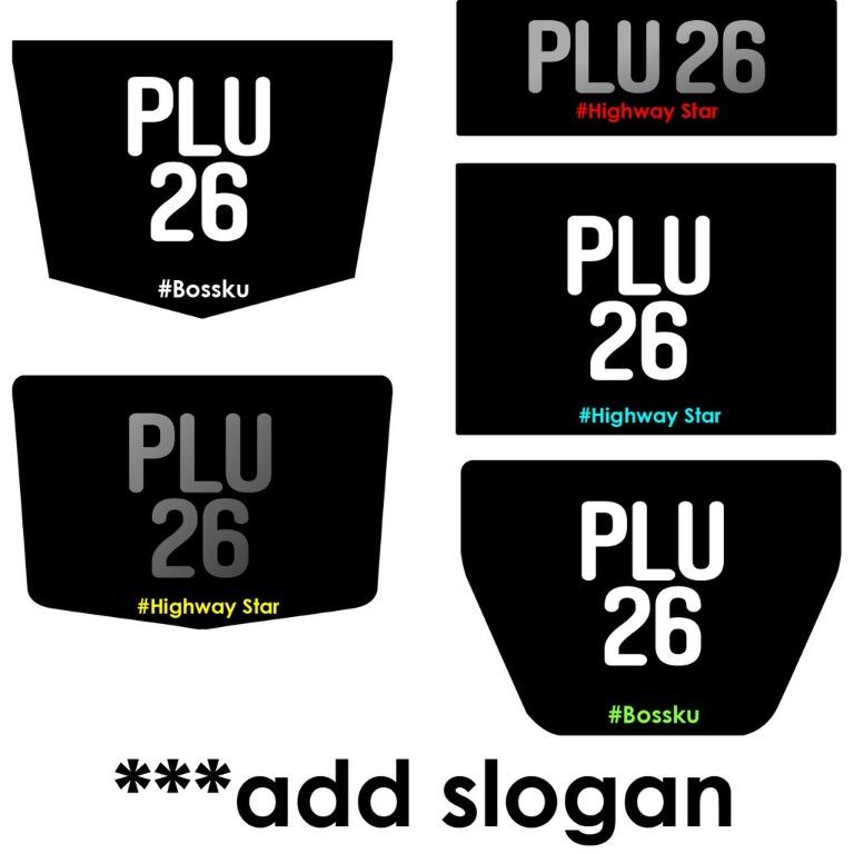 SC200 Motorcycle Number No. Plates Papan Plat Nombor Motor Motosikal ...