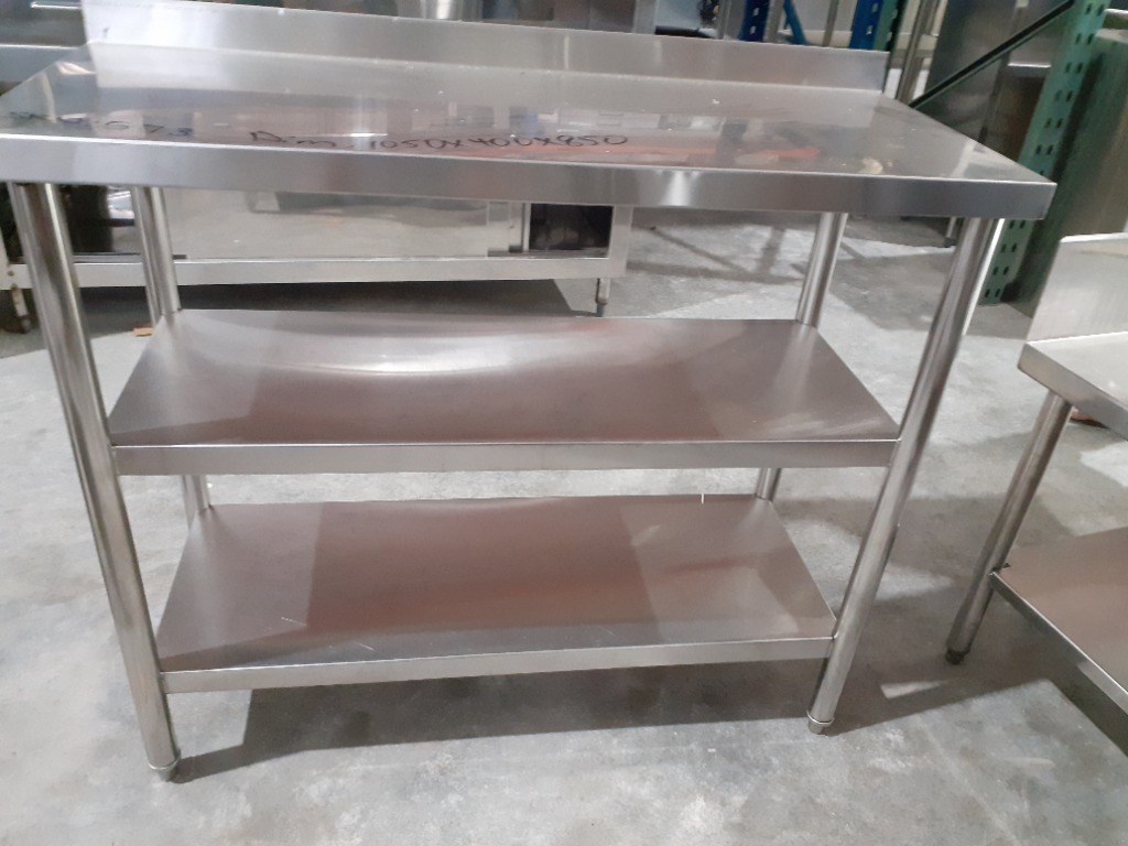 Stainless steel 3 tier work table, Furniture & Home Living, Bathroom ...