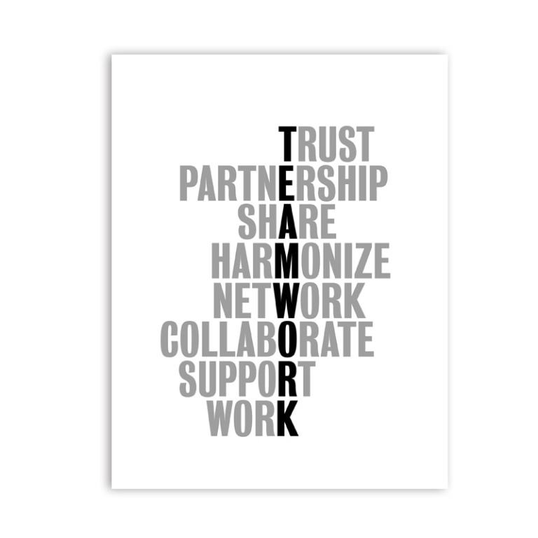 Teamwork poster - (Oneshopforpresents), Hobbies & Toys, Stationery ...