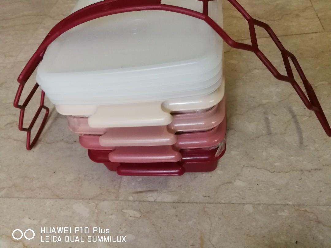 Tupperware 4 tier food carrier, Furniture & Home Living, Kitchenware ...
