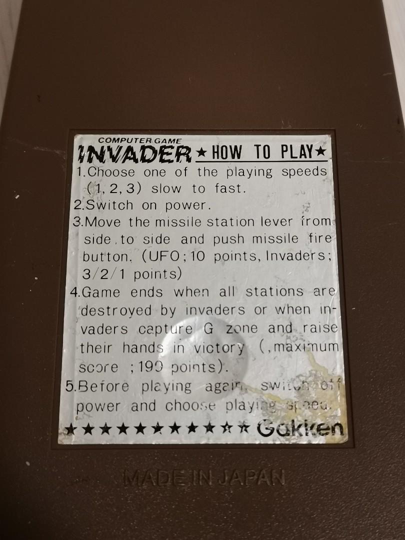 Vintage Gakken Invader Hand Held Game, Hobbies & Toys, Toys & Games on ...