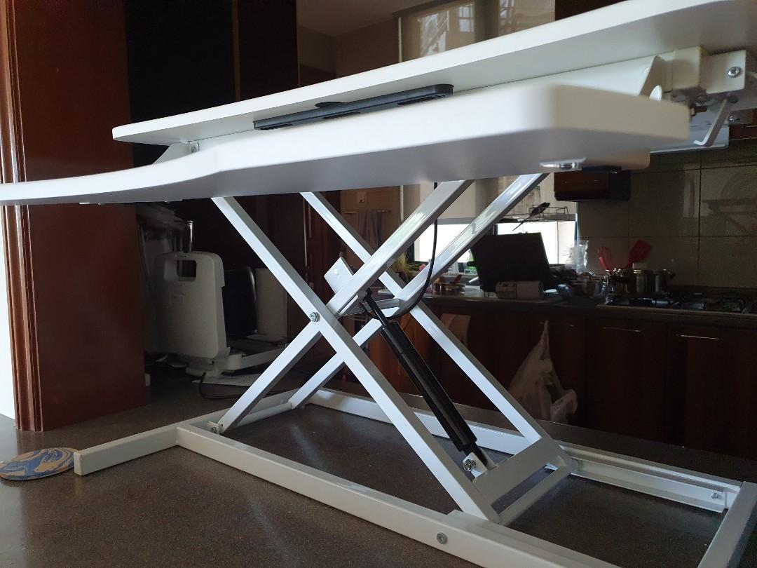 Adjustable ergonomic standing desk study table riser, Furniture & Home ...