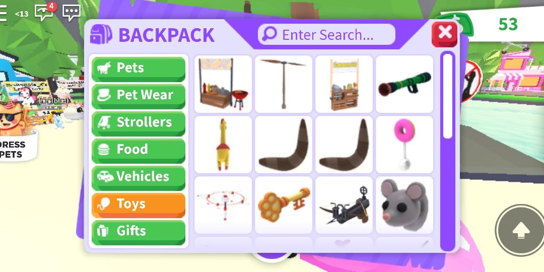 Adopt me (pets/toys/stands), Toys & Games, Video Gaming, In-Game ...