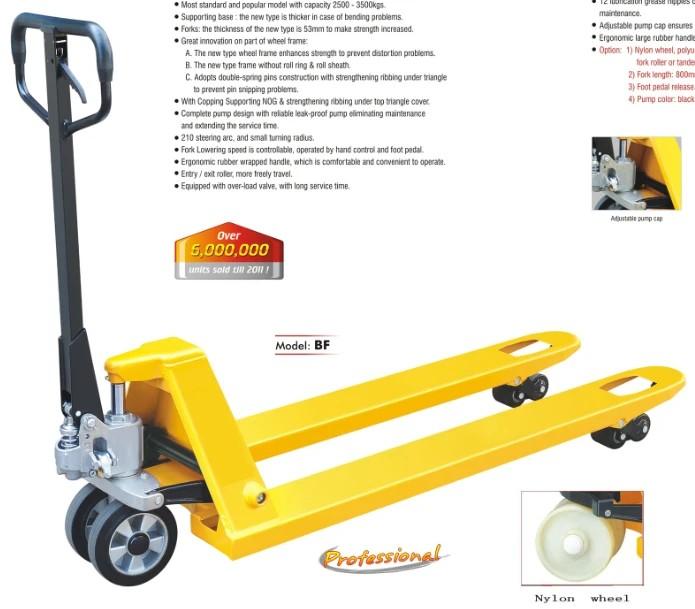 Aiko 3T 550*1150*85MM Double Nylon Yellow Hand Pallet Truck|Model PT ...