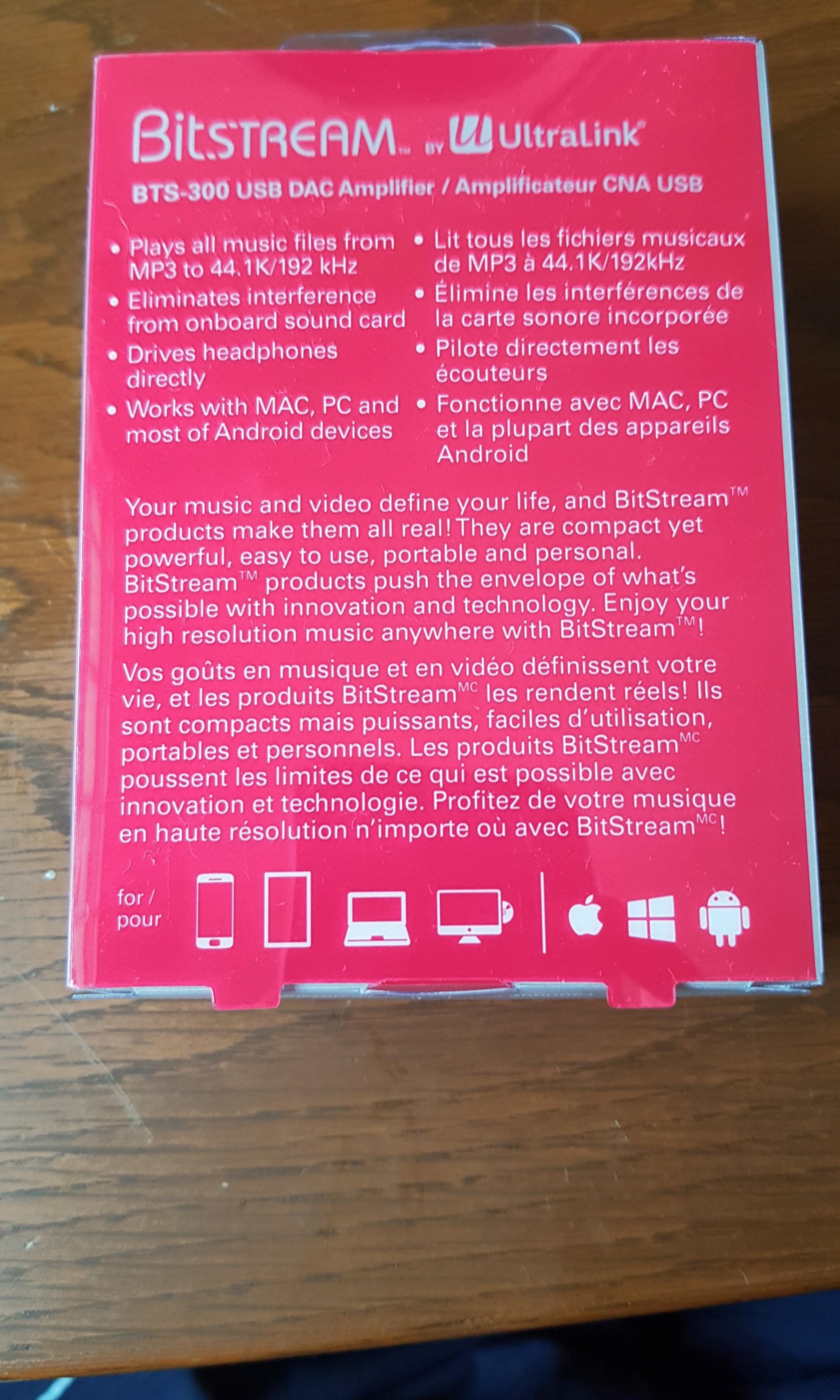 Bitstream USB DAC Headphone amplifier, BTS-300, Audio, Other Audio ...