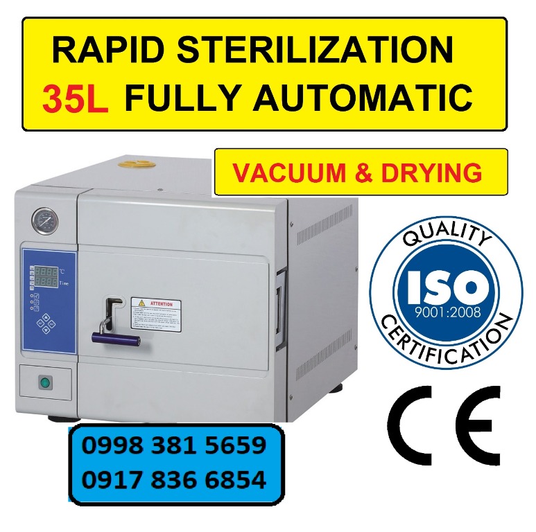 CLEAN-MED 35L FULLY AUTOMATIC with VACUUM Autoclave Steam Sterilizer ...