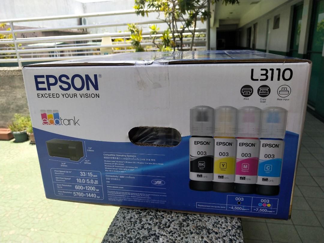 Epson L3110 Printer w/ Scanner, Computers & Tech, Printers, Scanners ...