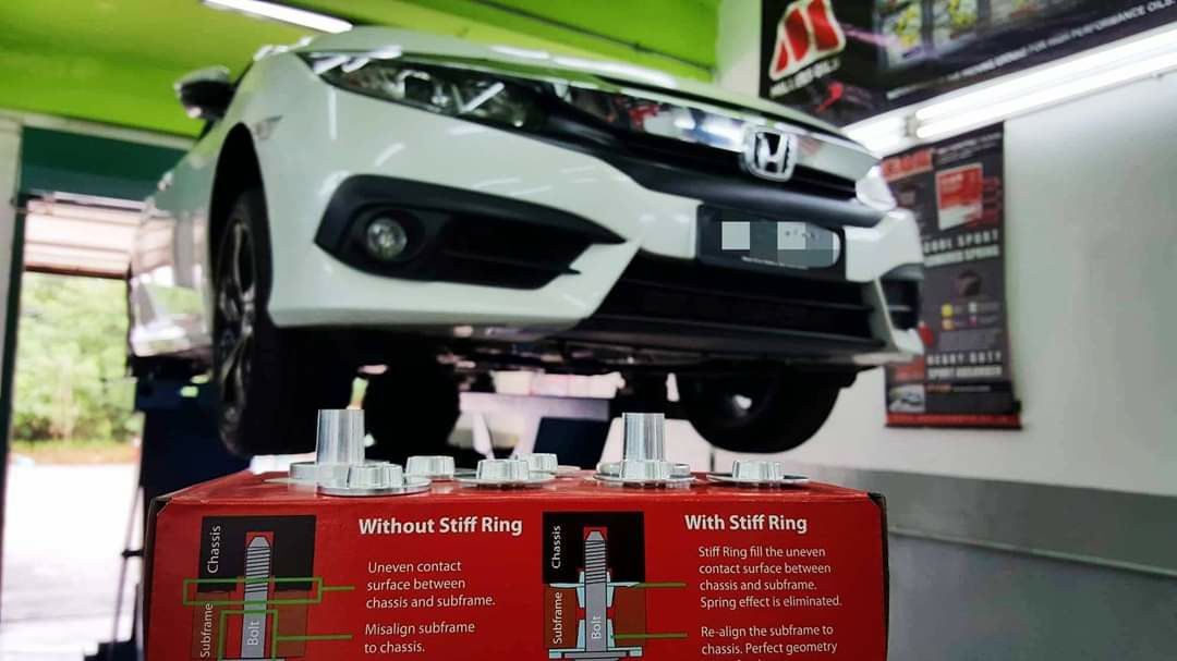 Honda Civic FC FK8 STIFF RING Subframe Fine Tuning Kit Front 8pcs Set ...