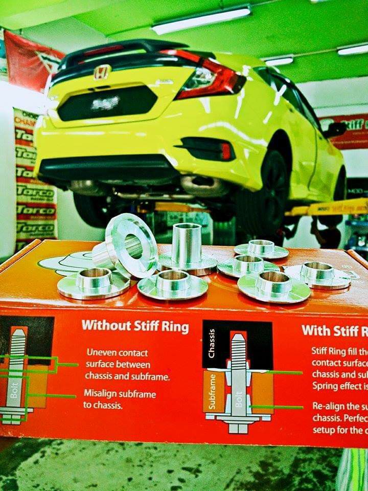 Honda Civic FC FK8 STIFF RING Subframe Fine Tuning Kit Rear 8pcs Set ...
