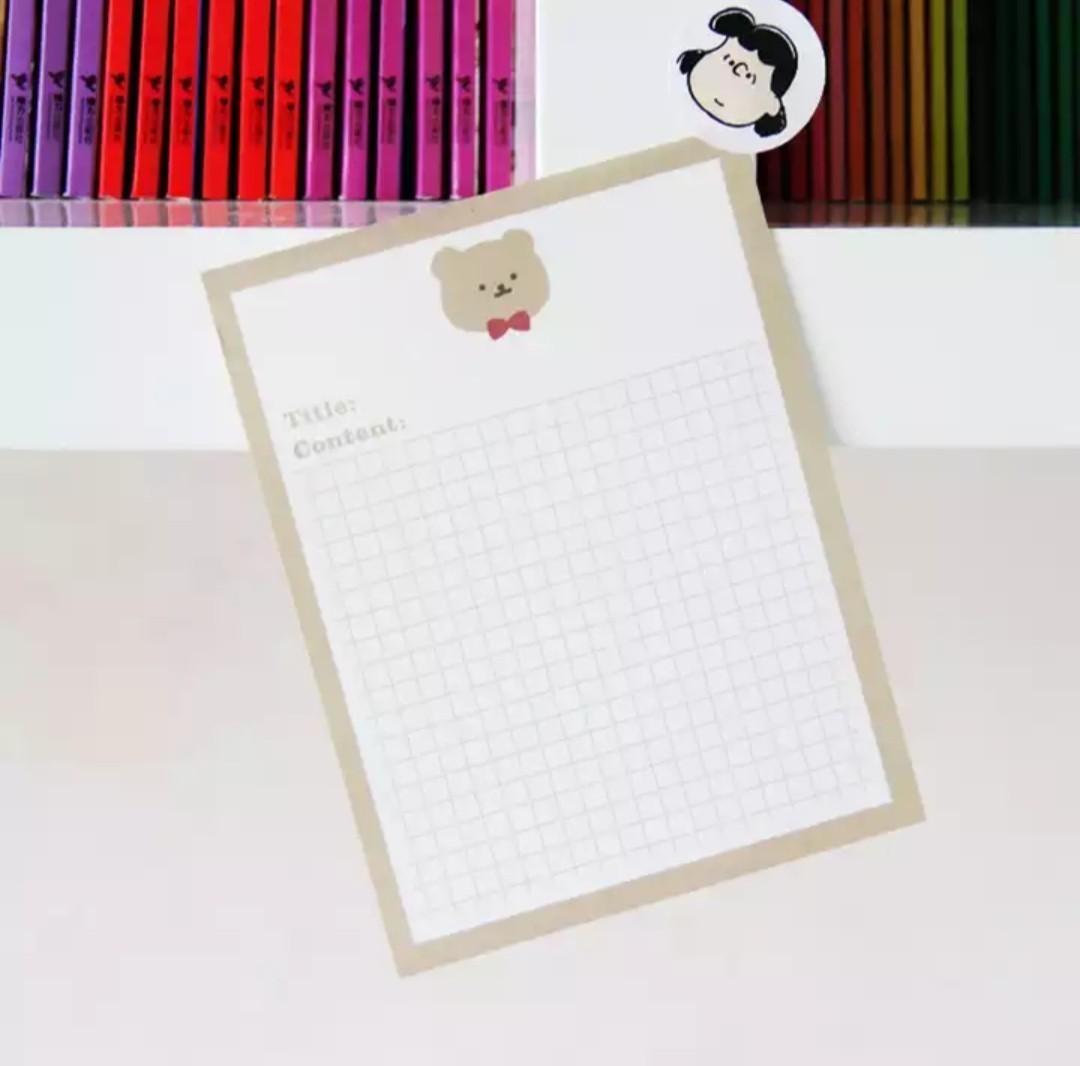 PO 30pcs/lot Korean Style Avocado/Kawaii Bear/Flowers/Heart Notepad ...