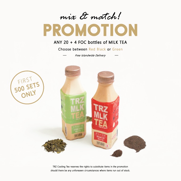 [FREE DELIVERY] Signature TRZ Milk Tea Promo, Herbal Tea / Milk Tea ...