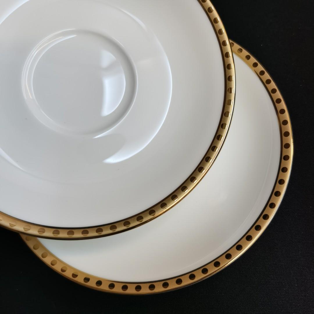 Tiffany & Co - 2 Sets Noble GOLD BAND Teacup And Saucer in Original ...