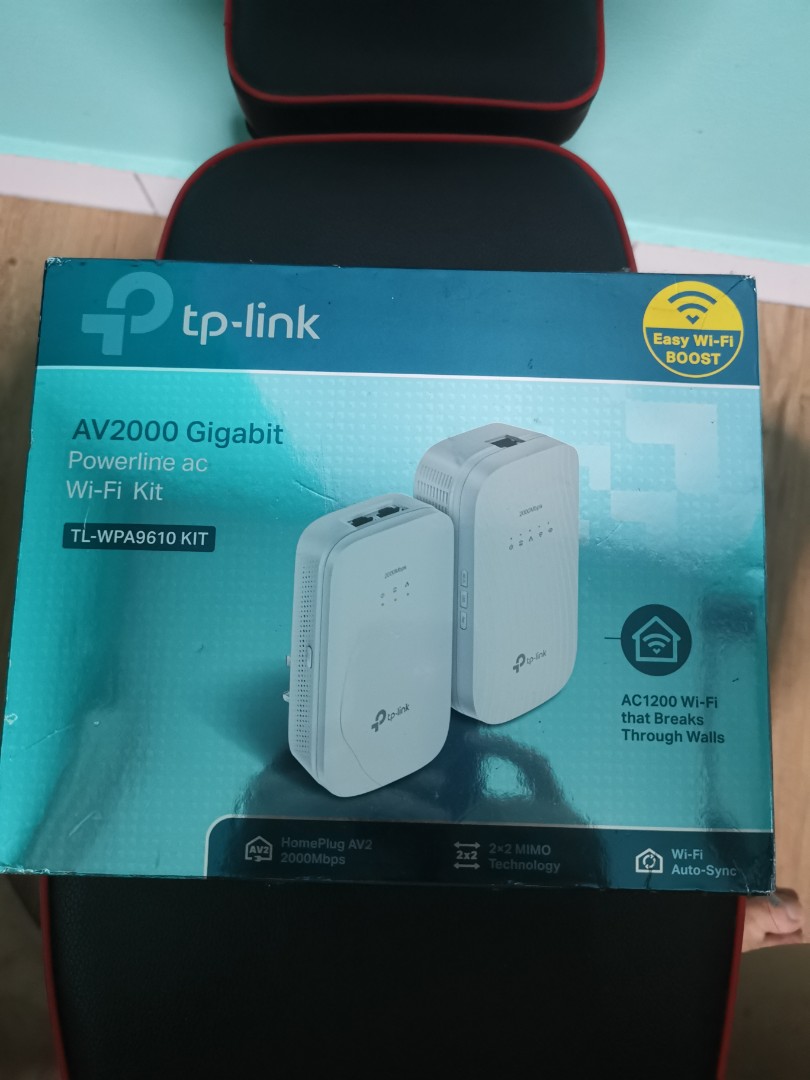 Tp-link AV2000 Gigabit Passthrough Powerline AC wifi Kit, Computers ...