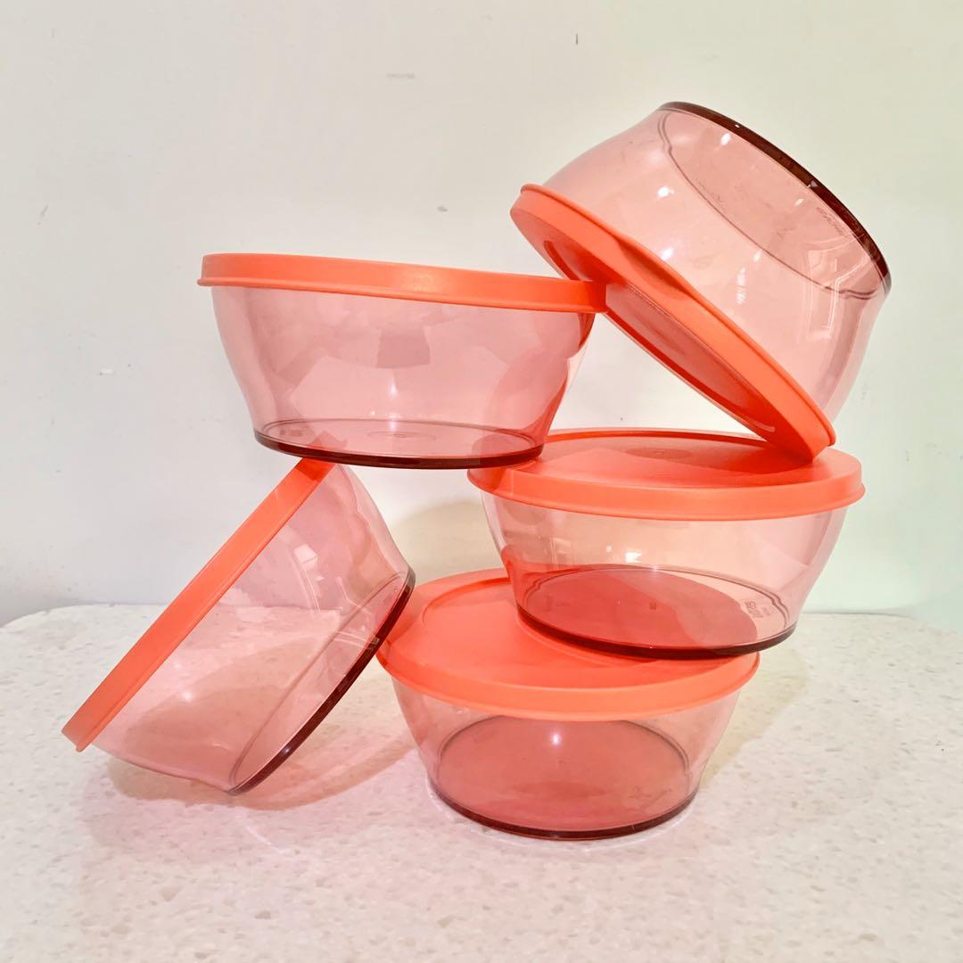 Tupperware Crystal Clear Bowl with red seal/Cover (610ml / 1 Pcs ...