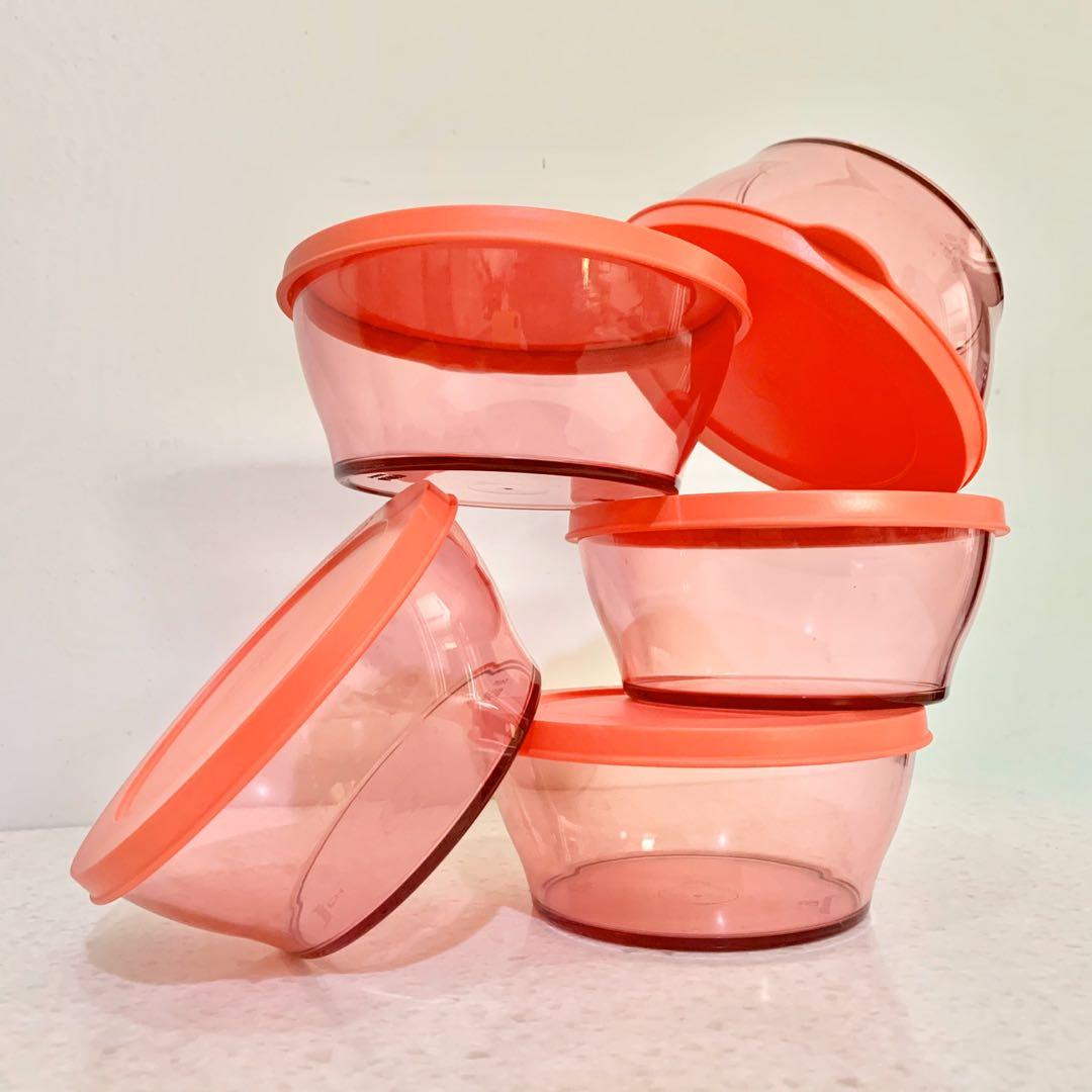Tupperware Crystal Clear Bowl with red seal/Cover (610ml / 1 Pcs ...