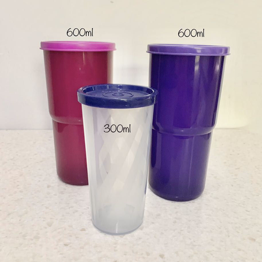 Tupperware Outdoor & Mini Tumbler (600ml / 300ml), Furniture & Home ...