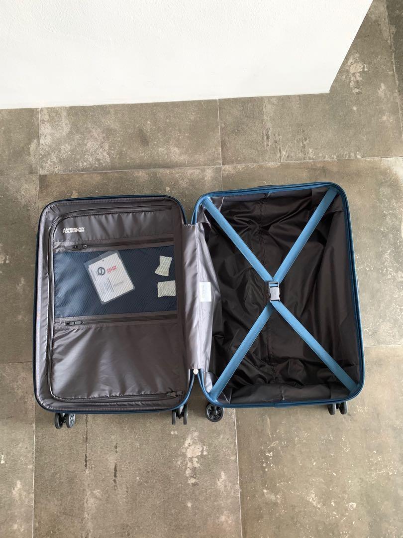 (Brand New) American Tourister Sky Bridge 68/25 Spinner Exp TSA - Blue ...