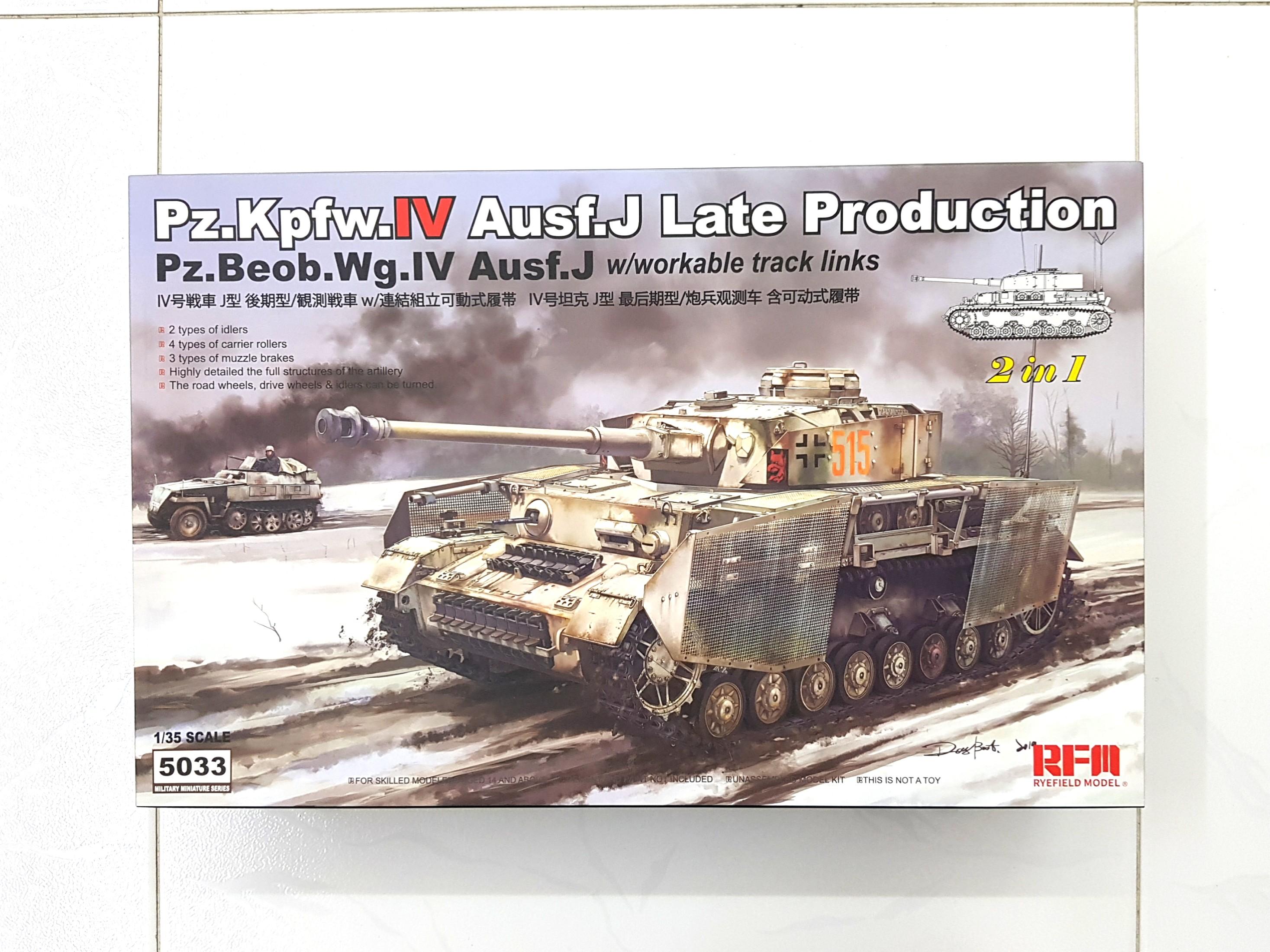 1/35 5033 Rye Field Model German Pz Kpfw IV Ausf J Late Production Pz ...