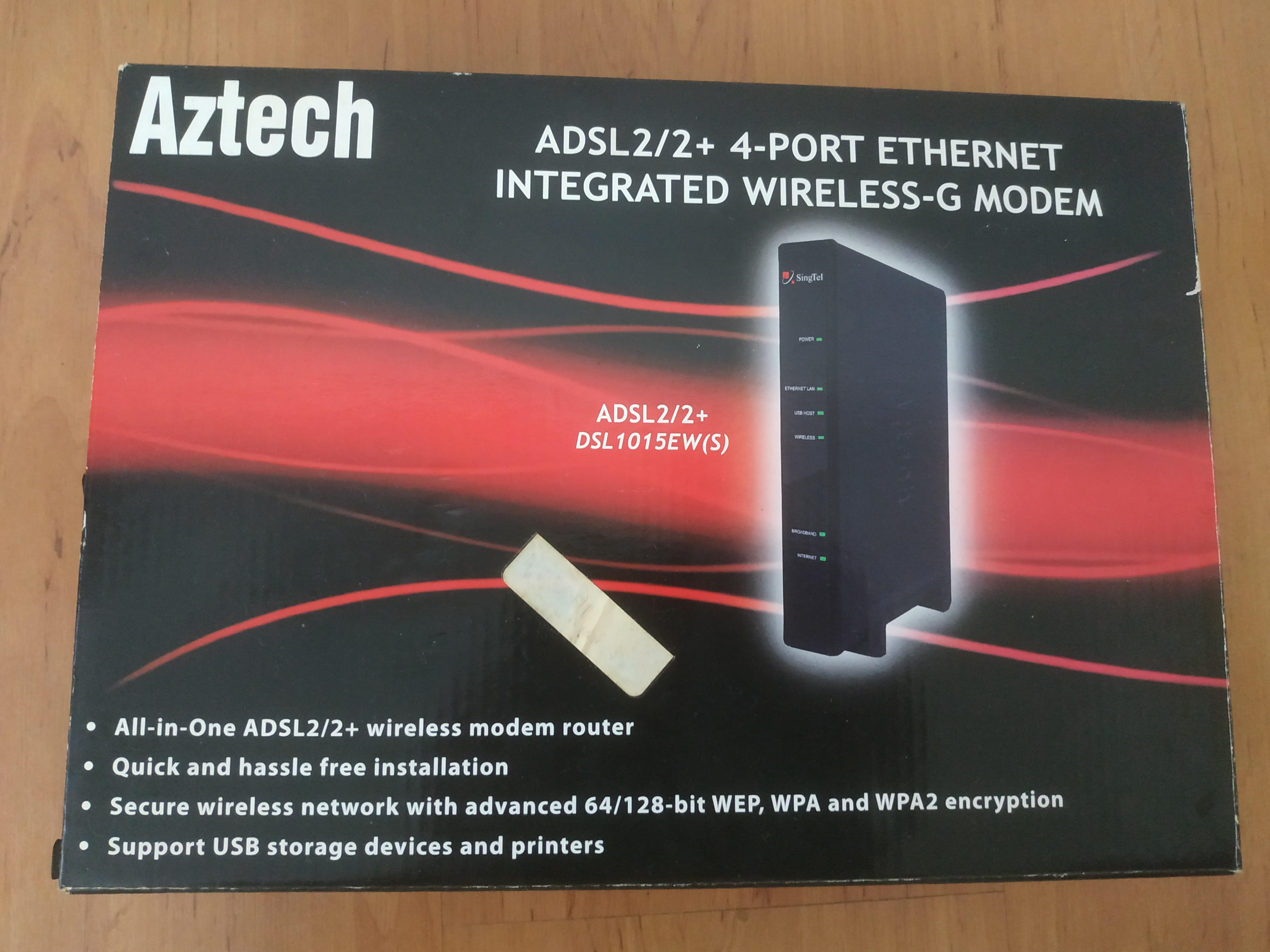 Aztech Wireless G Modem, Computers & Tech, Parts & Accessories ...