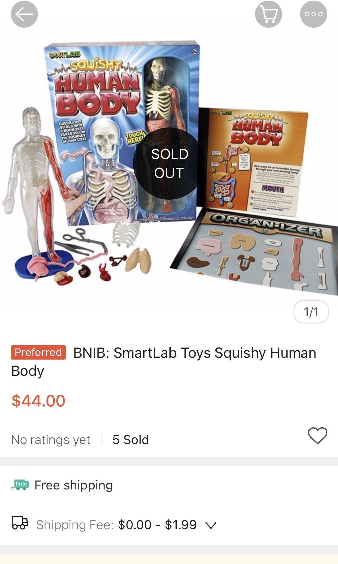 Brand new Smart lab squishy human body toy, Hobbies & Toys, Toys ...
