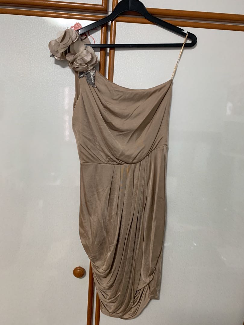 Classy Cocktail Toga Dress in gold, Women's Fashion, Dresses & Sets ...