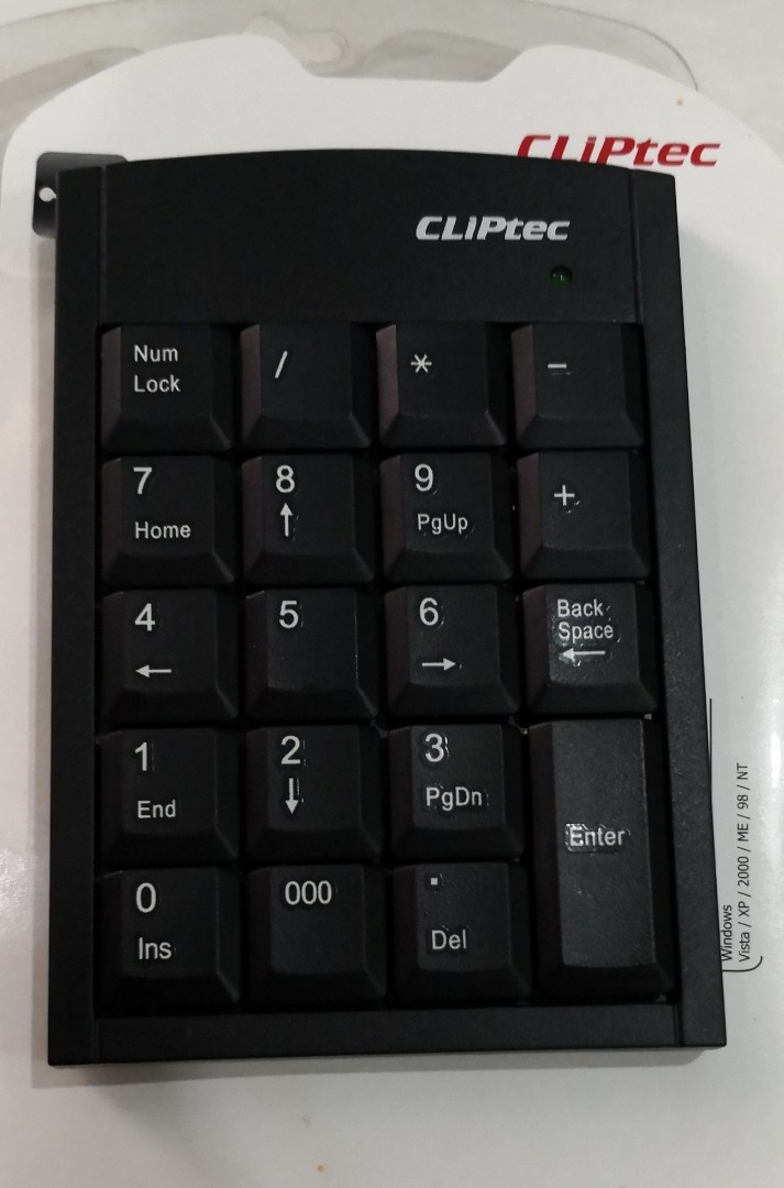 Cliptec numeric keypad, Computers & Tech, Parts & Accessories, Computer Keyboard on Carousell