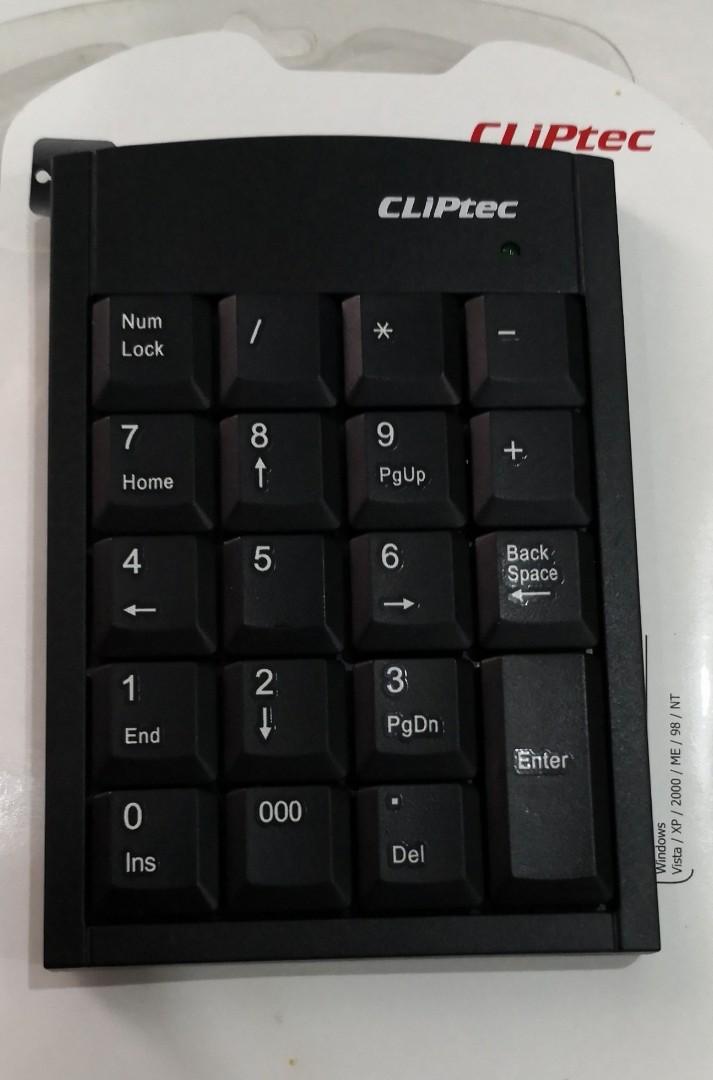 Cliptec numeric keypad, Computers & Tech, Parts & Accessories, Computer Keyboard on Carousell
