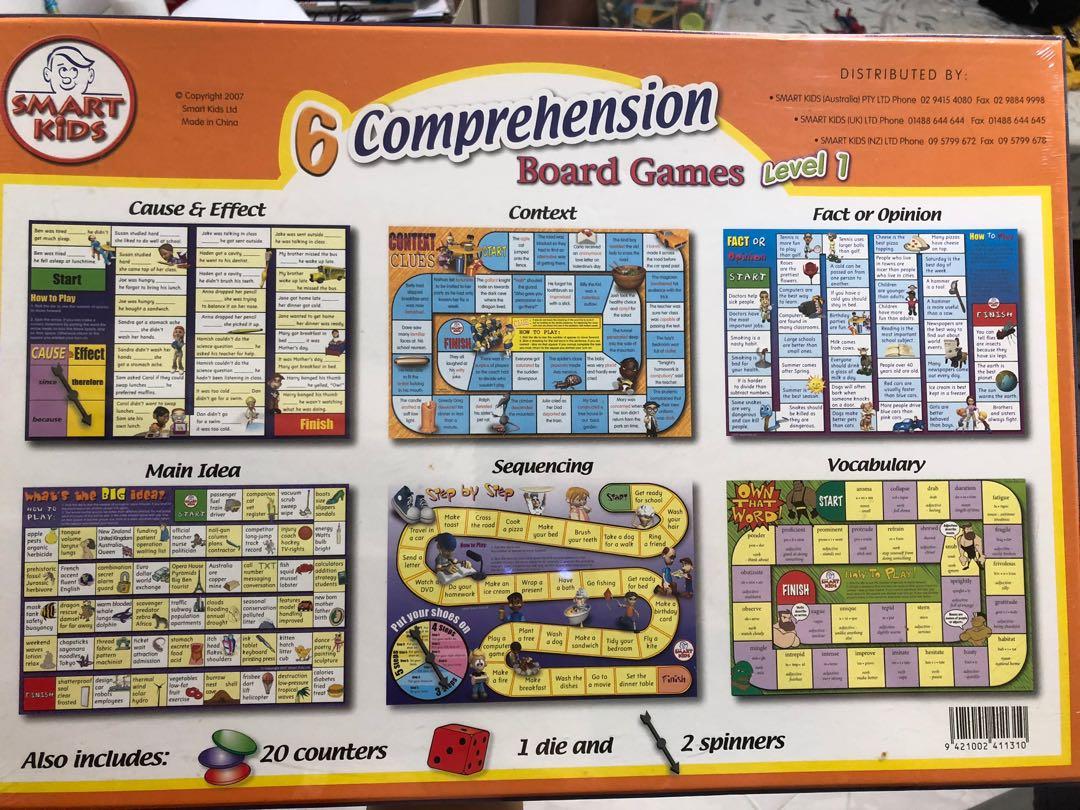 Comprehension board game, Hobbies & Toys, Toys & Games on Carousell