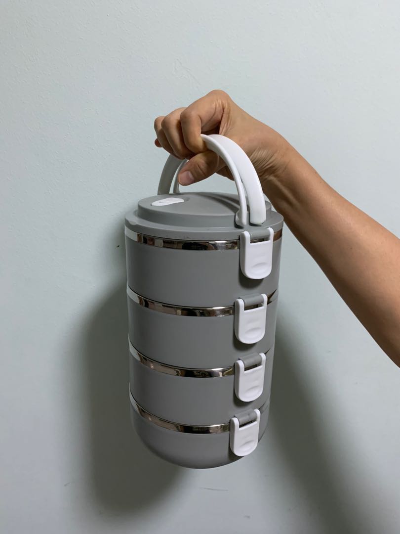 Food Tupperware Container Tingkat with Insulated Bag, Everything Else ...