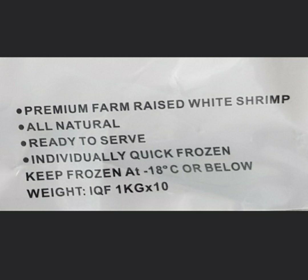 Frozen prawns (1kg) - 3 sizes for your Arowana, stingrays, flowerhorn ...