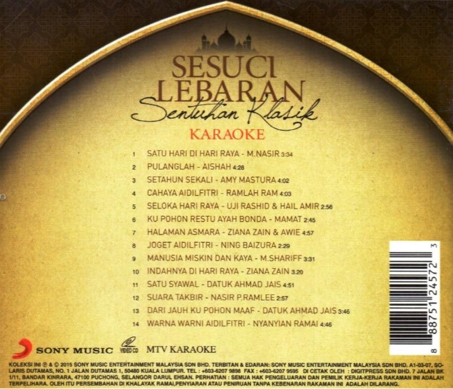 Hari Raya Album - Sesuci Lebaran Sentuhan Klasik VCD Karaoke M.Nasir ...