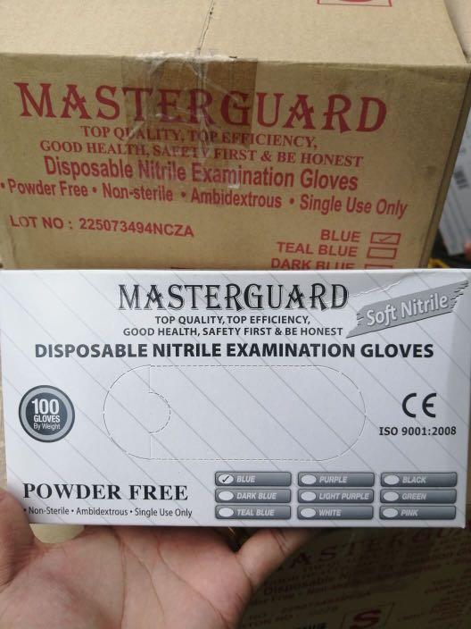 Indoplas and Masterguard Nitrile Examination Gloves, Health & Nutrition ...