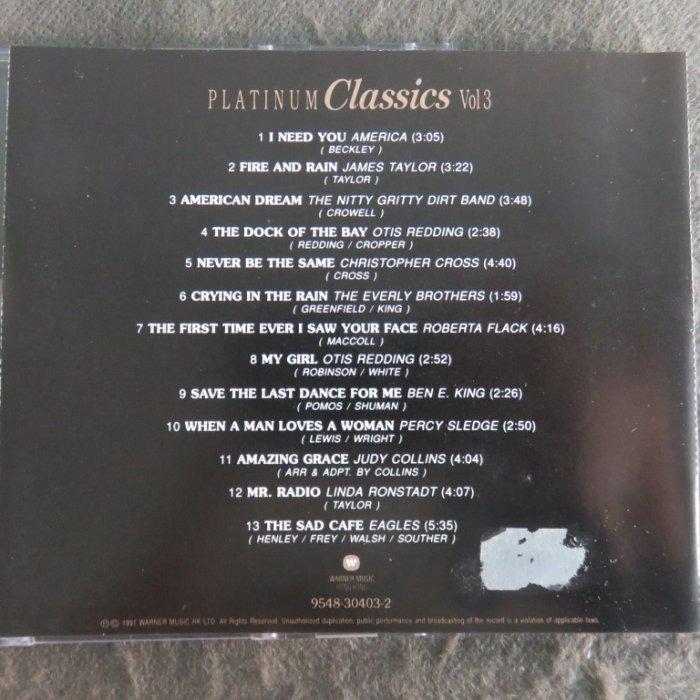 Warner．Platinum Classics 3 精選 CD (91年 日本東芝版 1A1 TO) judy Collins - Amazing Grace, 興趣及遊戲, 收藏品及紀念品 ...