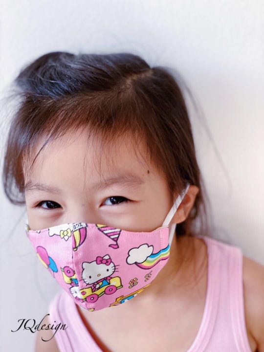 “Hello Kitty collection”, handmade reusable fabric kids mask ...
